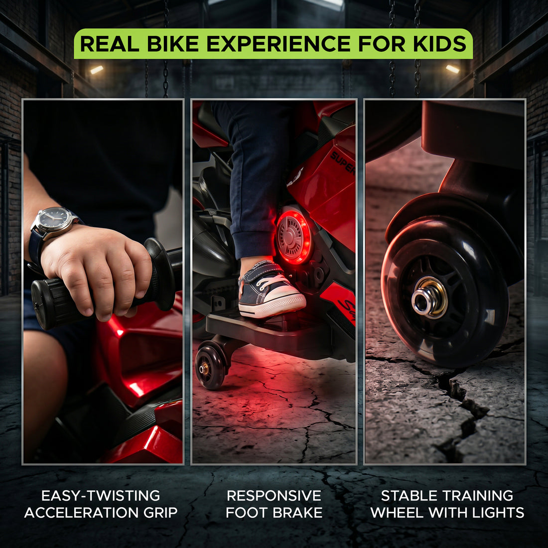 Baby Electric Bike for Kids Battery Operated Bike for Toddler With LED ...