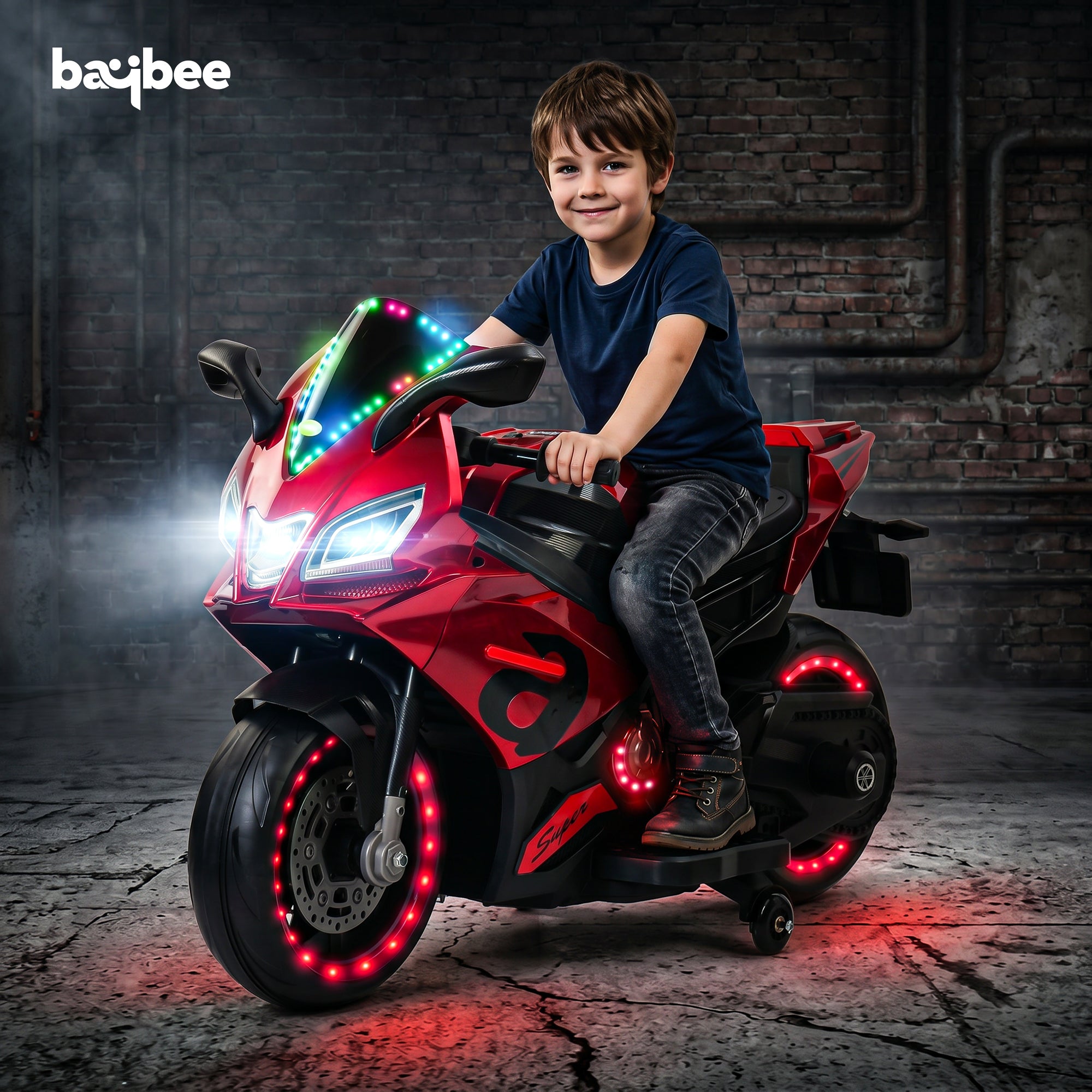 Baby Electric Bike for Kids Battery Operated Bike for Toddler With LED ...