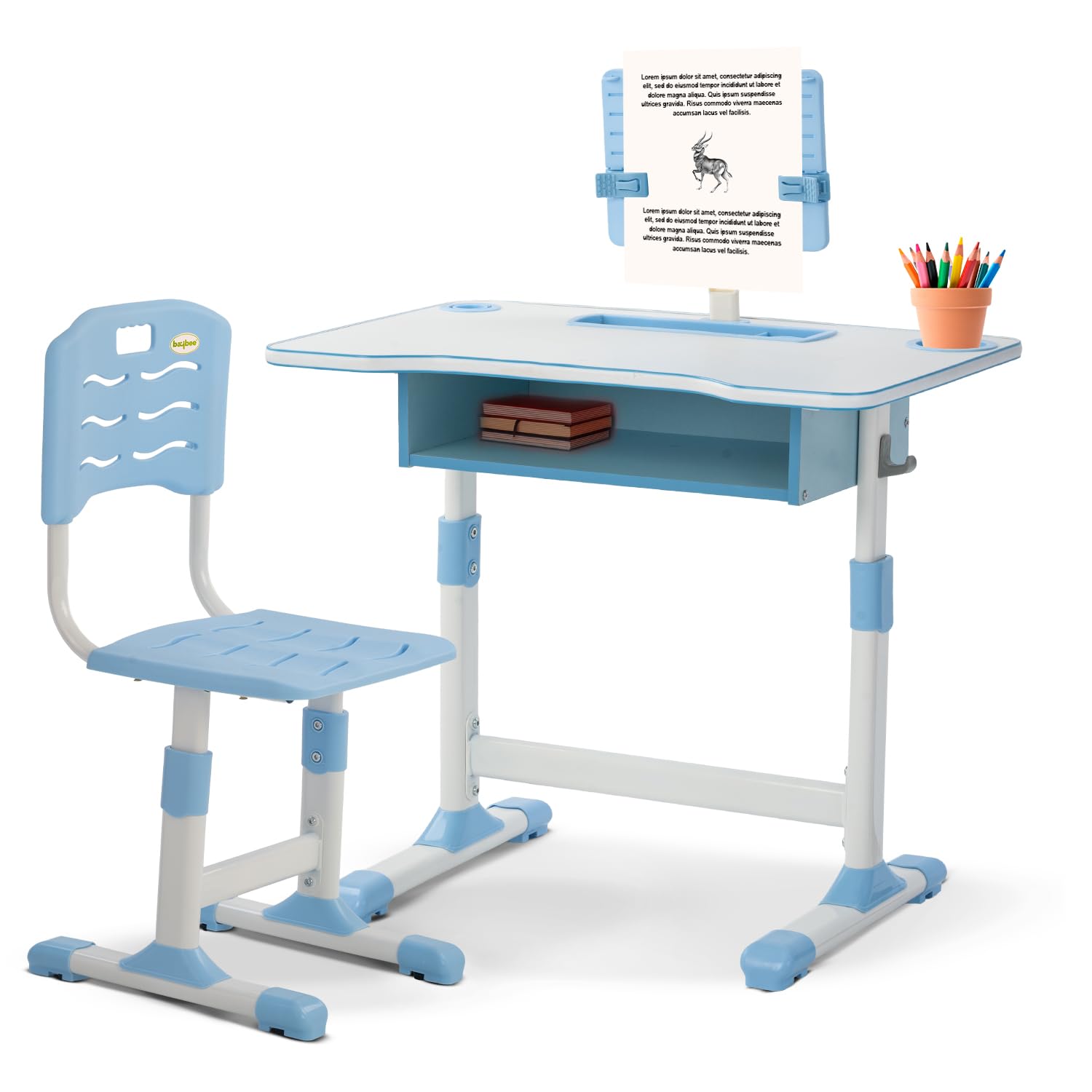 Buy Height Adjustable Study Table and Chair Set for Kids Ergonomic ...