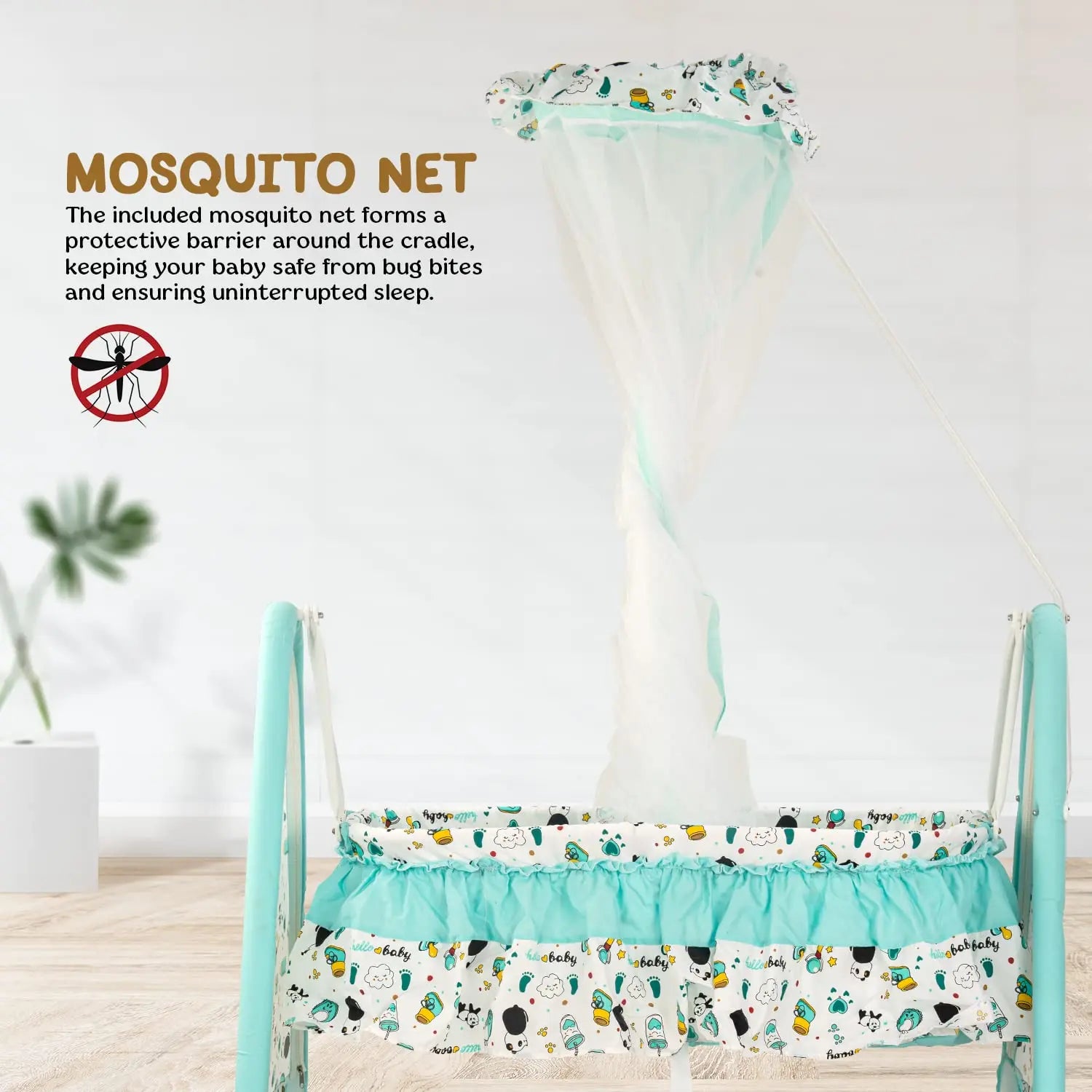 Baybee Wonderla Baby Swing Cradle for Baby with Mosquito Net, Storage ...