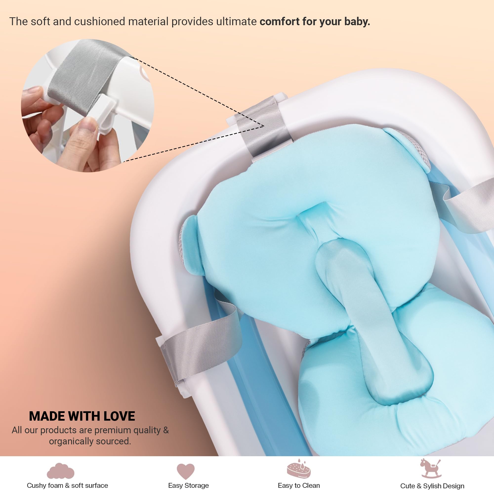 Baybee Loria Foldable Baby Bath Tub for Kids – Baybee India