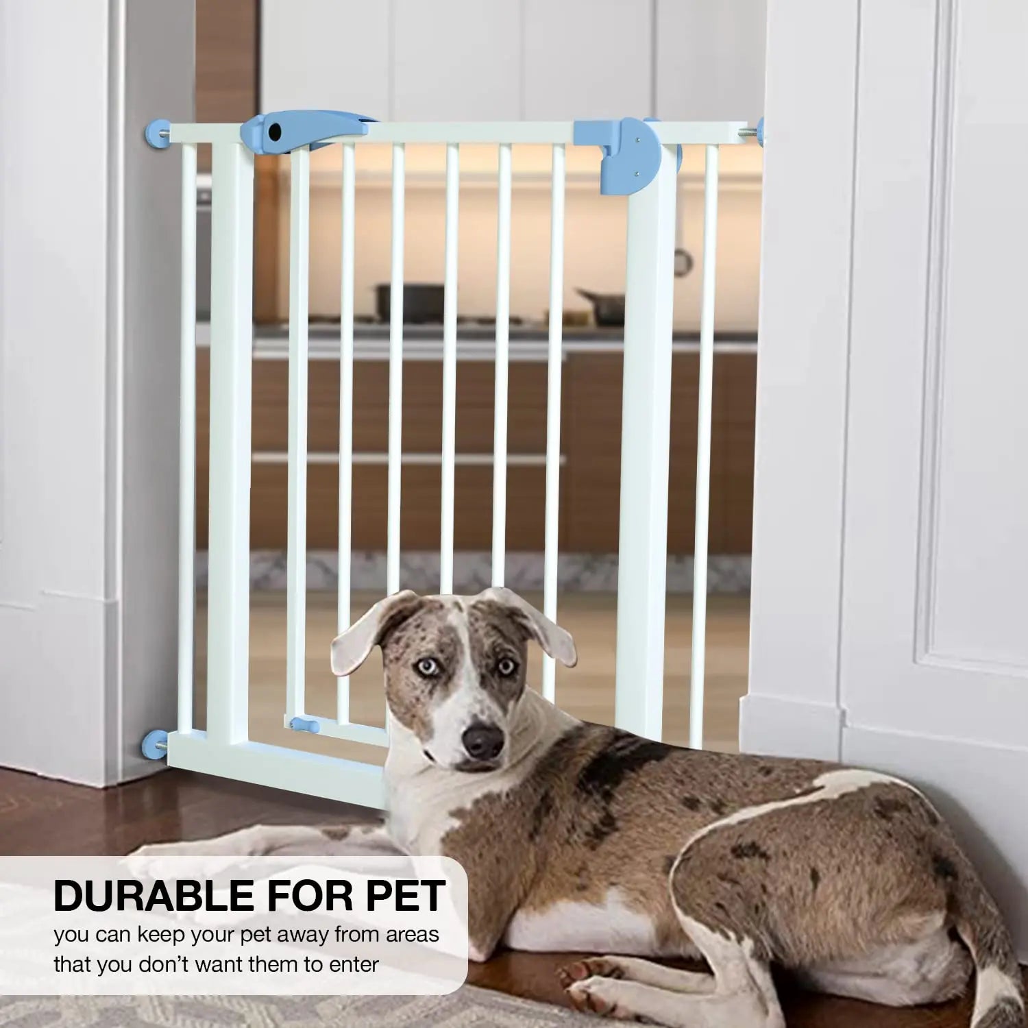 Baybee Auto Close Baby Safety Gate, Stairs & Doorways - White (70 - 80 ...