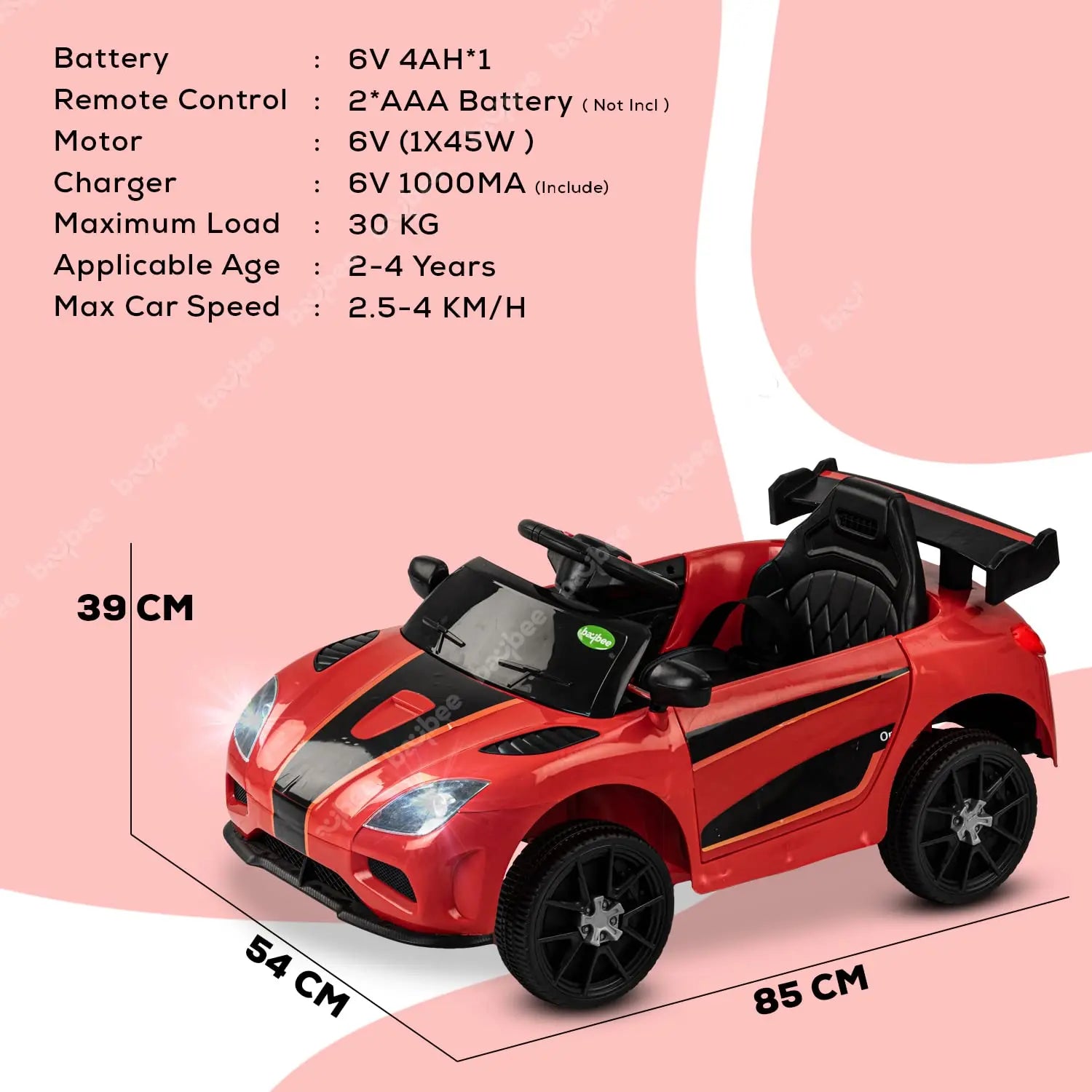 Baybee Chrono Battery Operated Ride on Electric Car for Kids – Baybee India