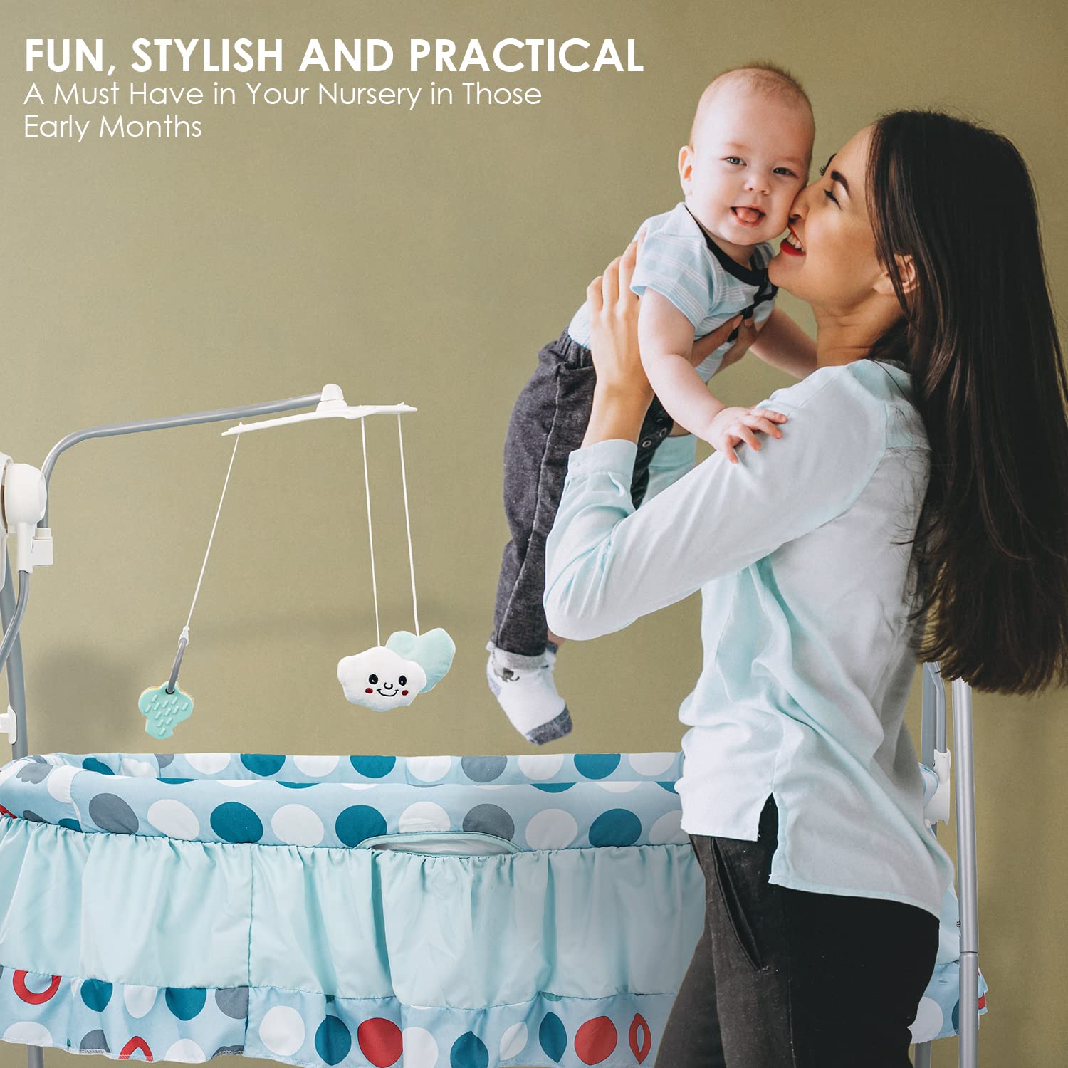 Baybee Wanda Electric Cradle for Baby with Mosquito Net – Baybee India