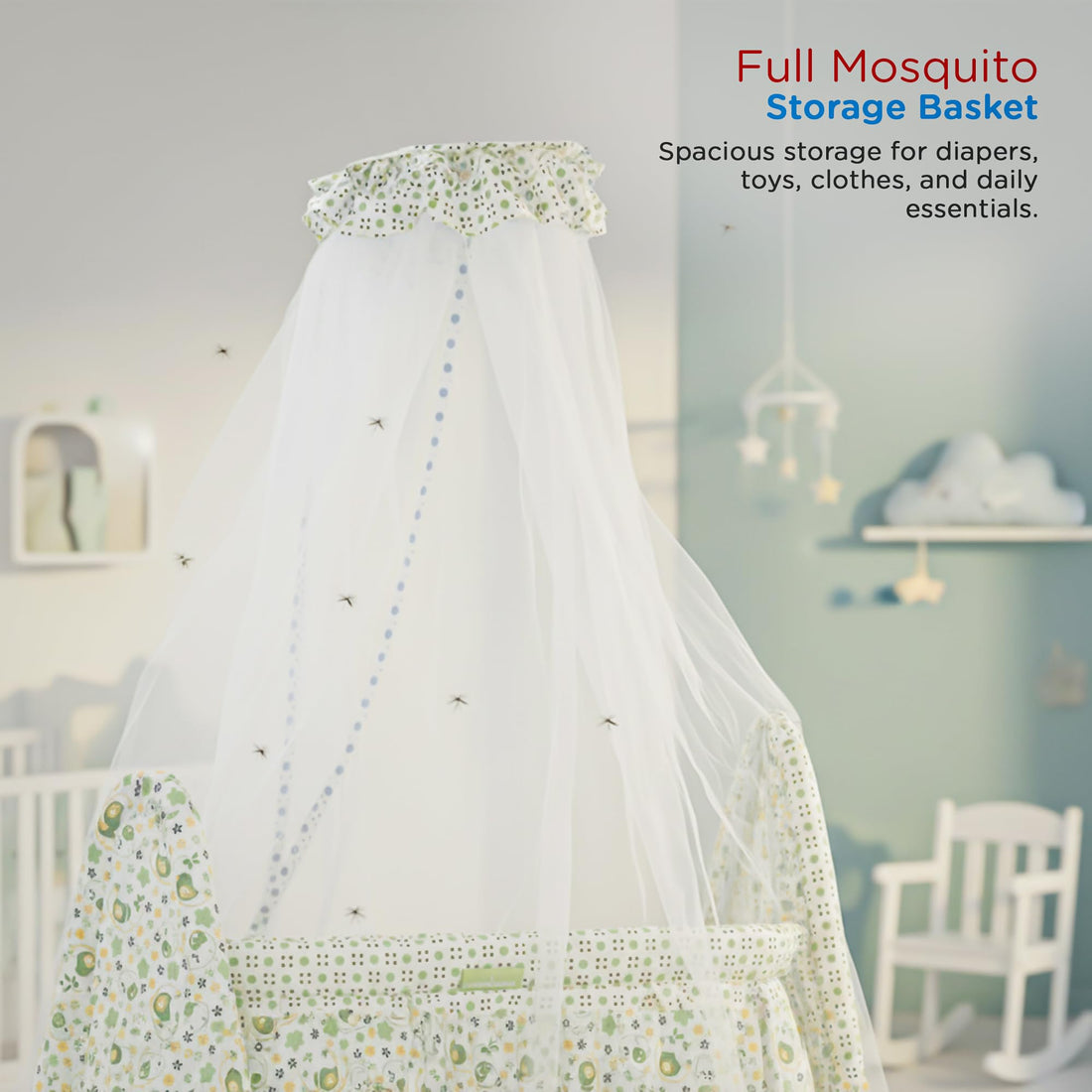 Buy Baby Swing Cradle for Newborns Portable Infant Palna Jhula with Net ...