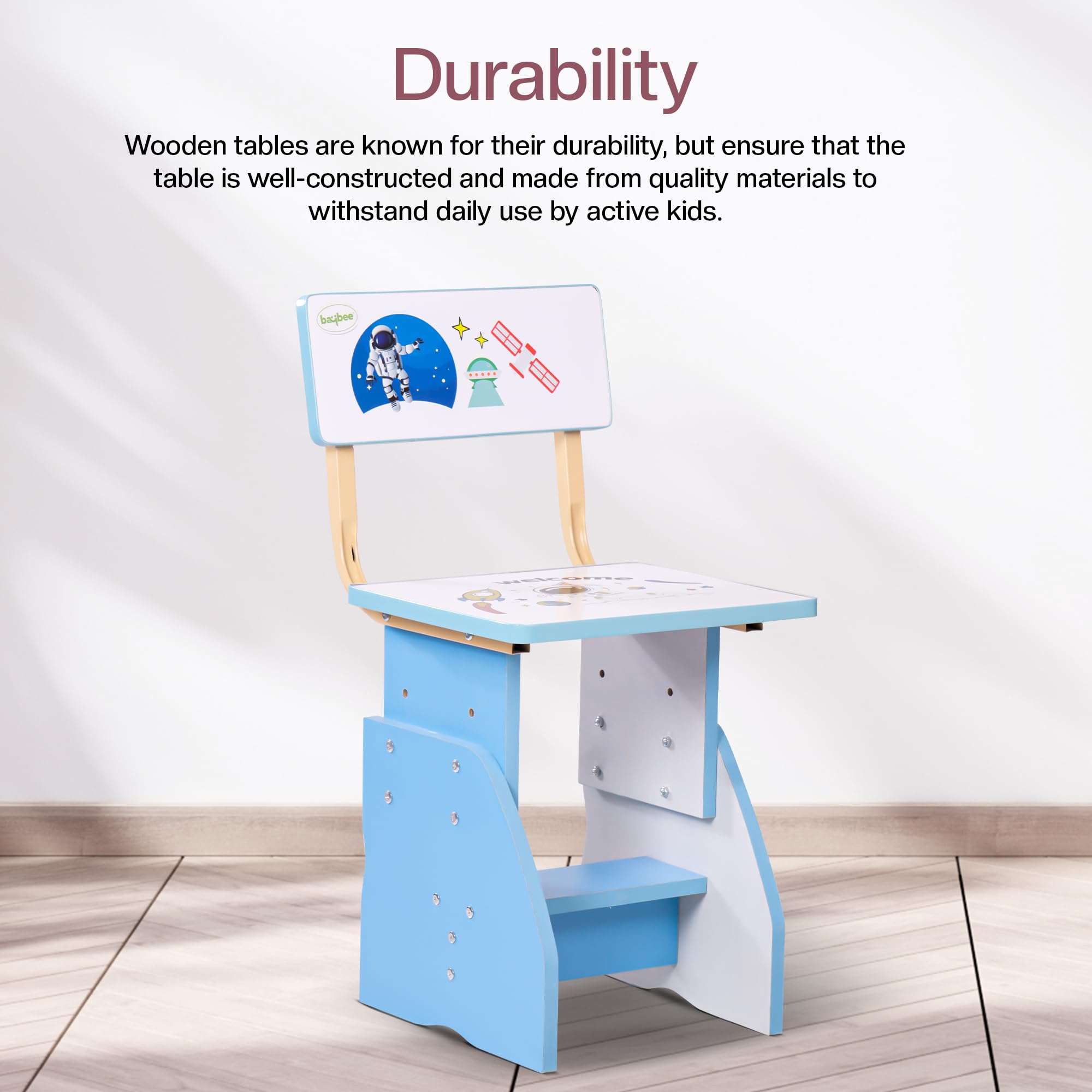 Baybee Height Adjustable Study Table for Students Kids with Chair ...