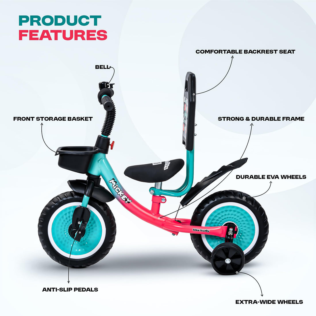 Purchase Baby Tricycle for Kids Safe & Durable Trike Cycle for Toddlers ...