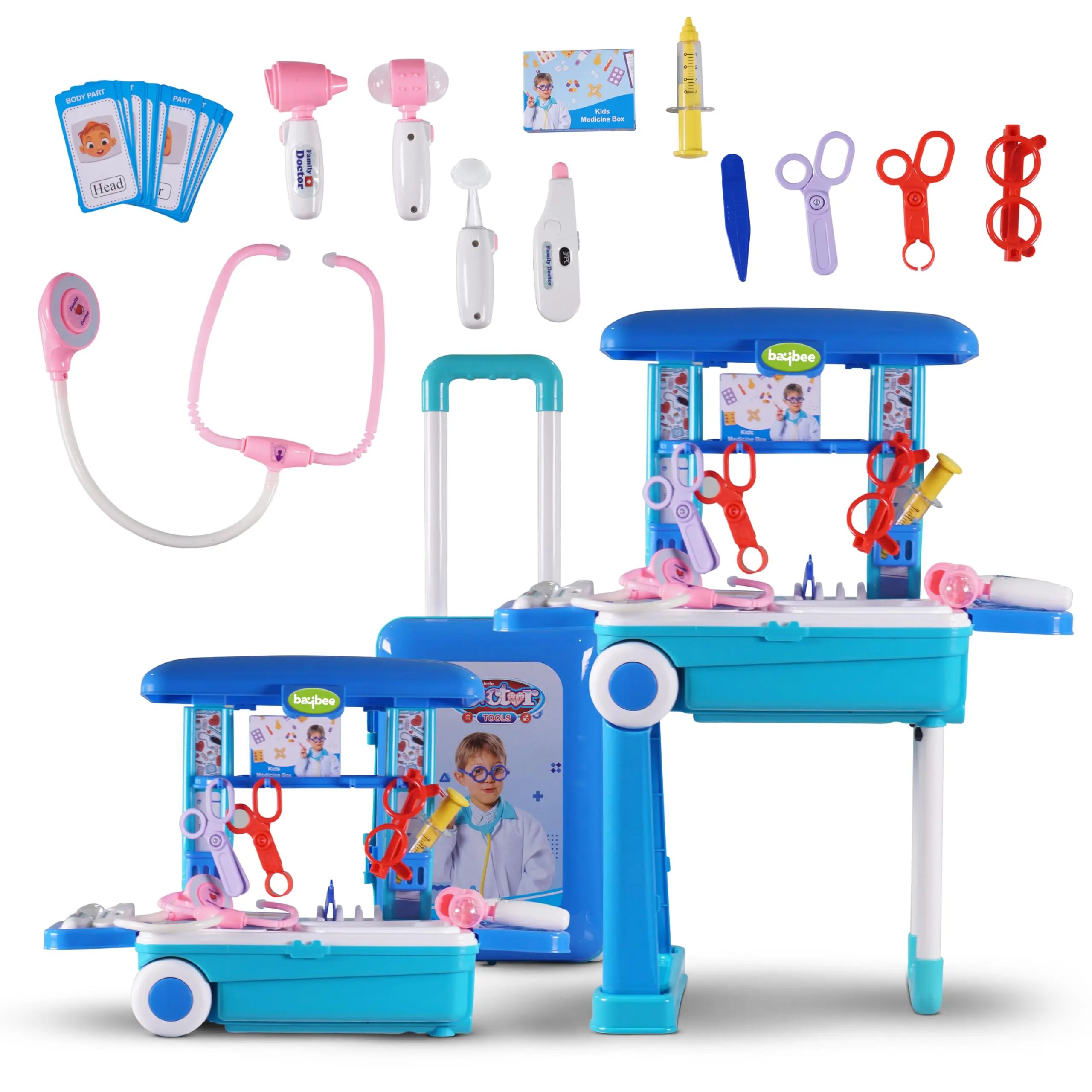Baybee Doc-in-a-Box 3 in 1 Portable Pretend Play Doctor Set – Baybee India