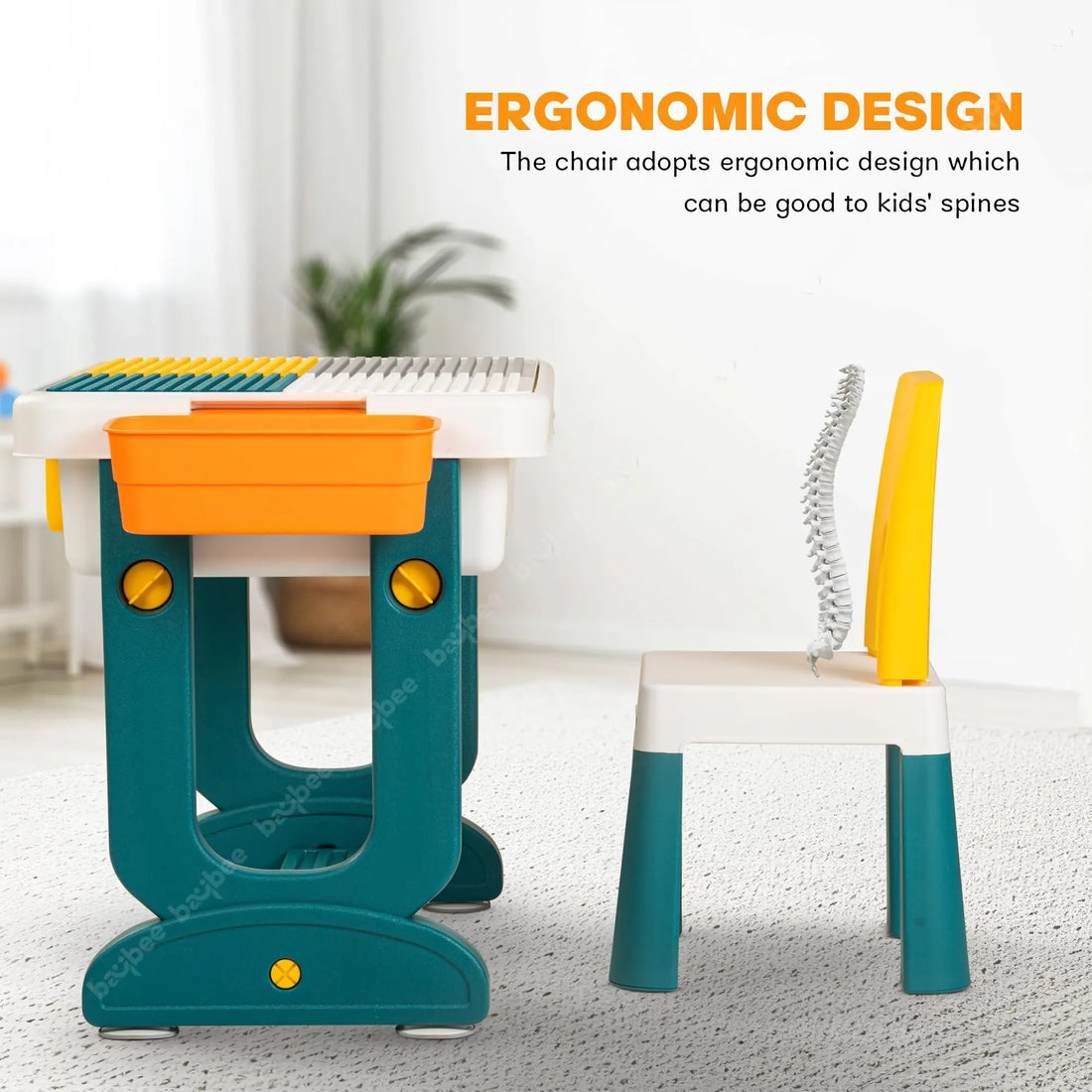 Buy Study Table for Students with Chair Set Ergonomic Foldable Design ...