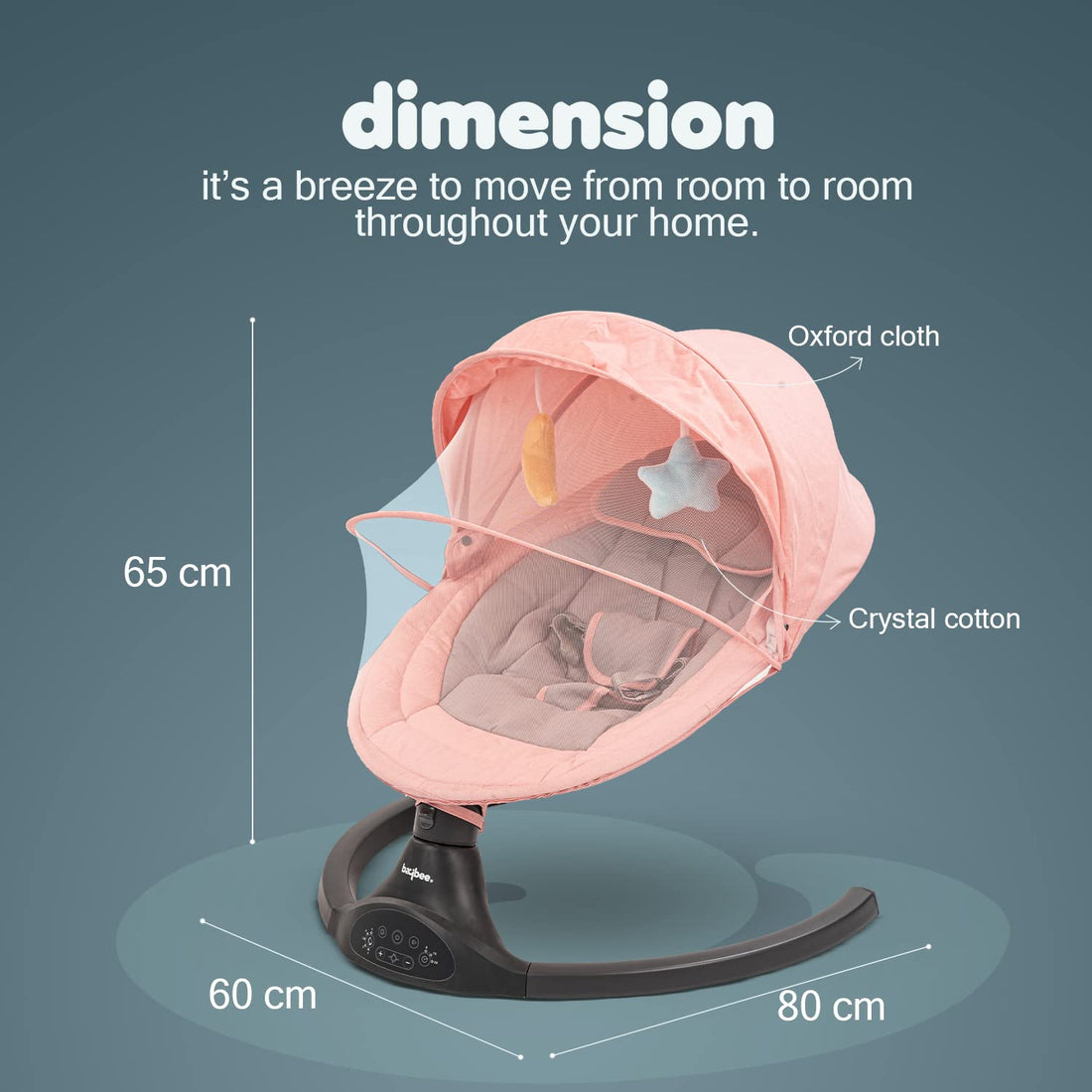 Baybee Automatic Electric Baby Swing Cradle with Adjustable Swing Spee ...